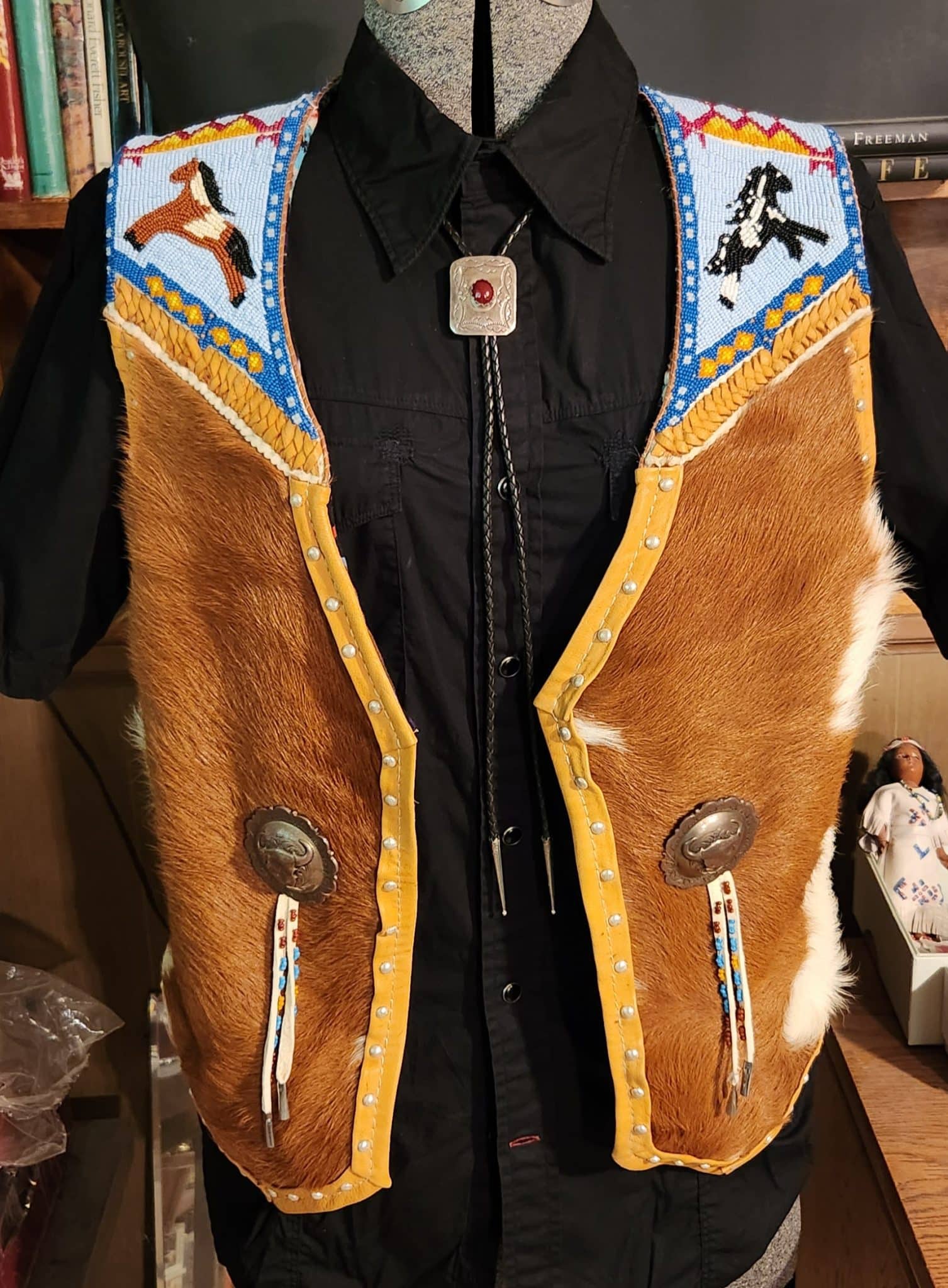 Custom Beaded Yoke Vest - Southpaw Beadworks